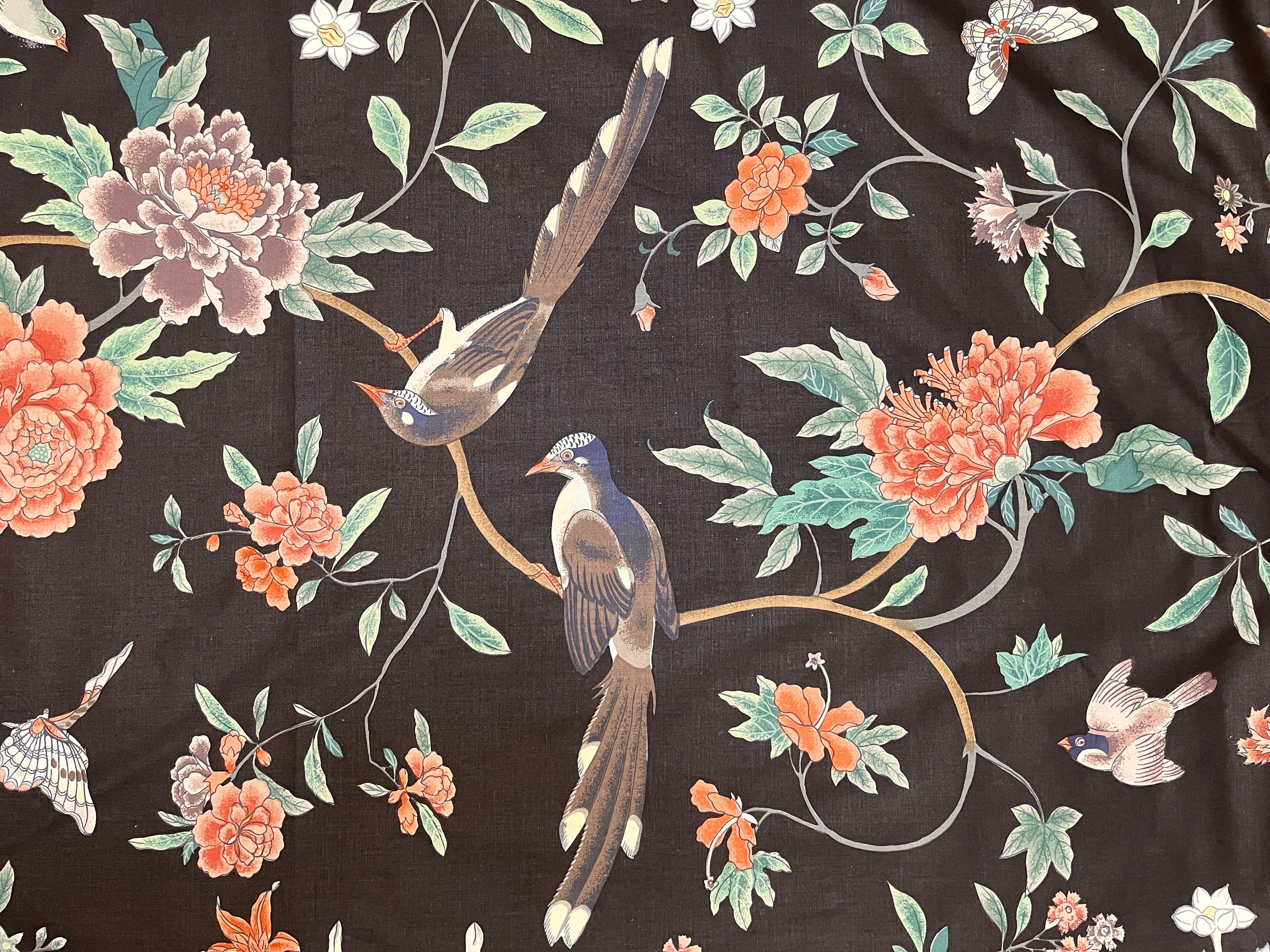 Vintage Clarence House Handprint Fabric - "martine"- (sold by the Yard ...