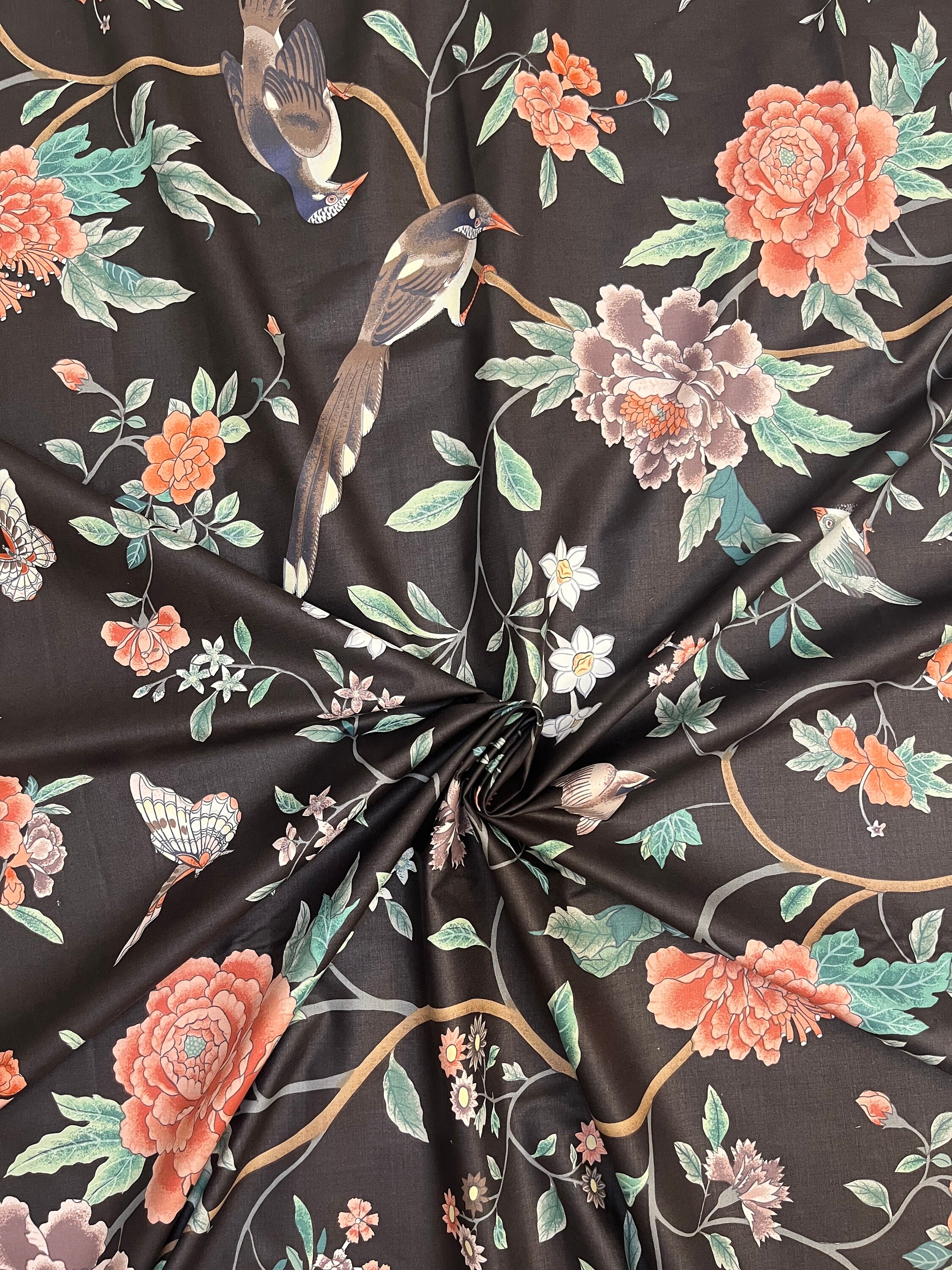 Vintage Clarence House Handprint Fabric - "martine"- (sold by the Yard ...