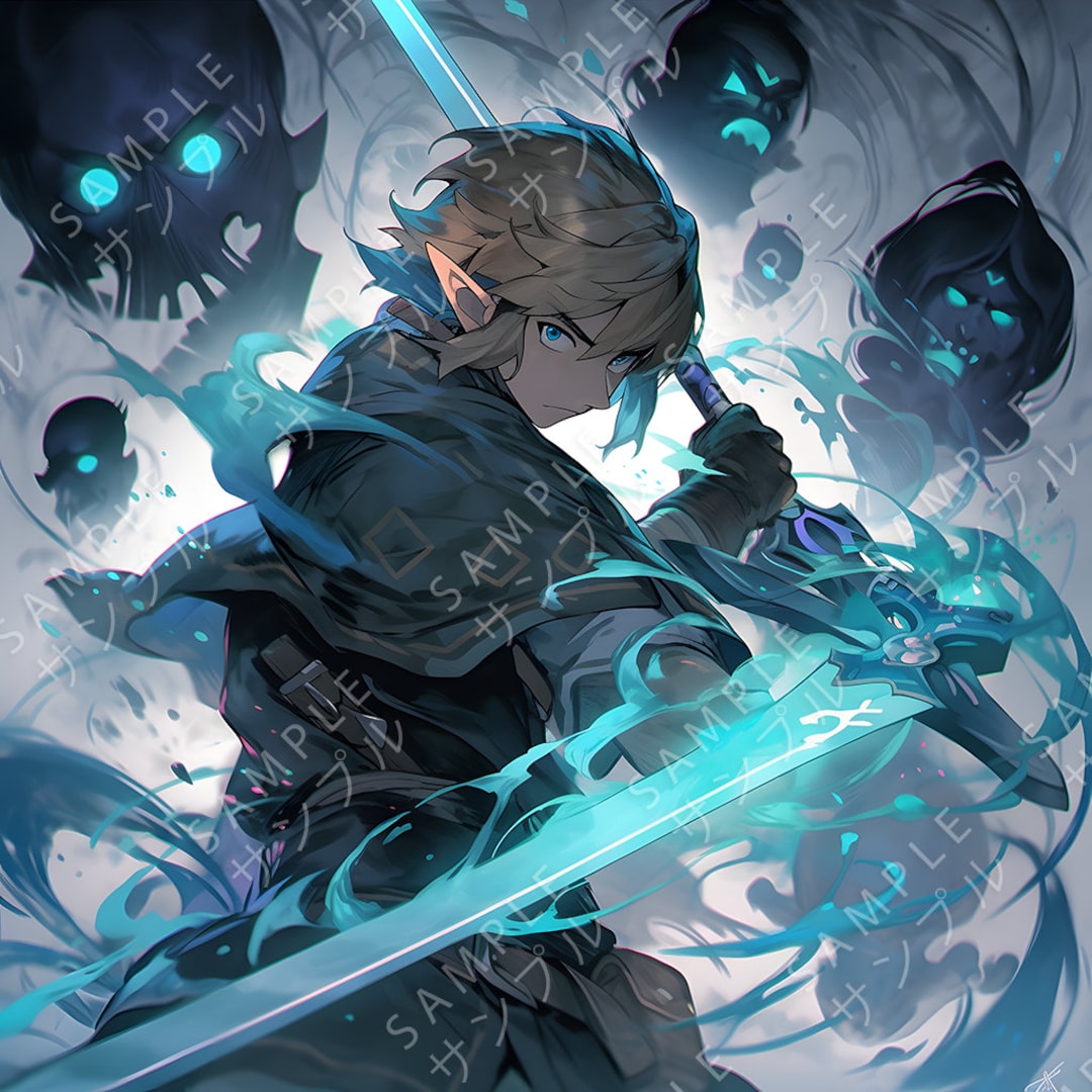 The Legend of Zelda: Link Duel Wielding Demons Digital Art Wall Art ...