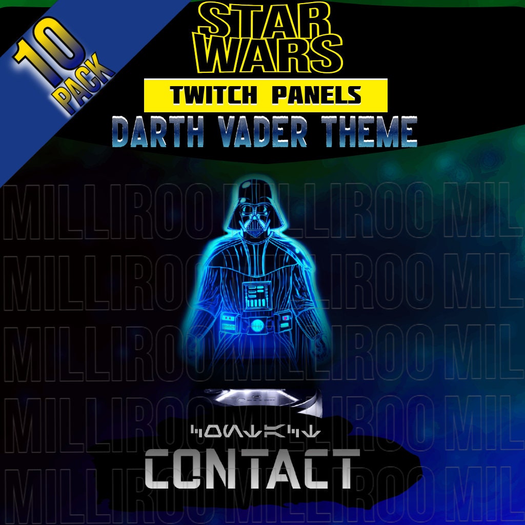 DARTH VADER Star Wars Twitch Panels - EXTRAS Pack - Etsy