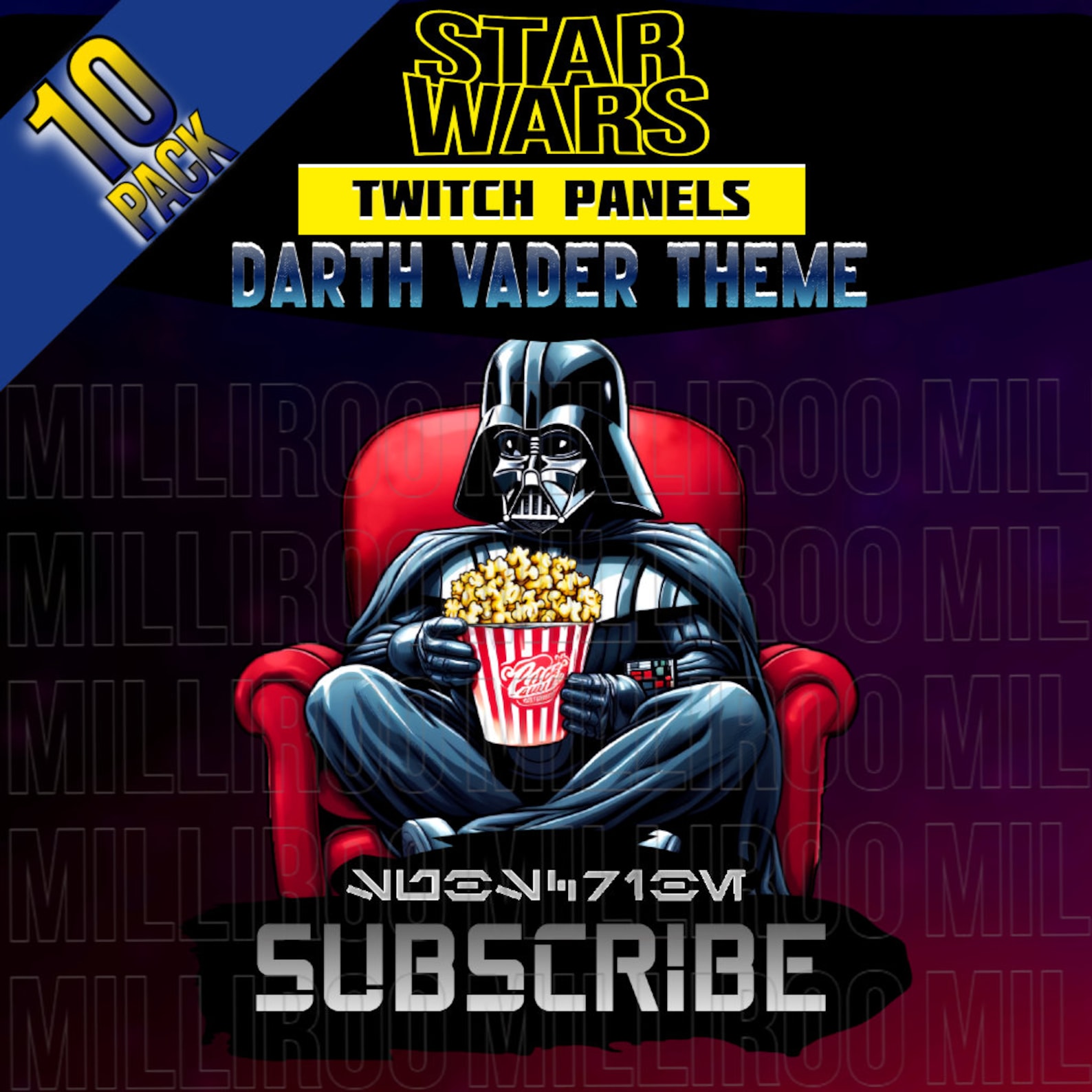 DARTH VADER Star Wars Twitch Panels BASICS Pack - Etsy