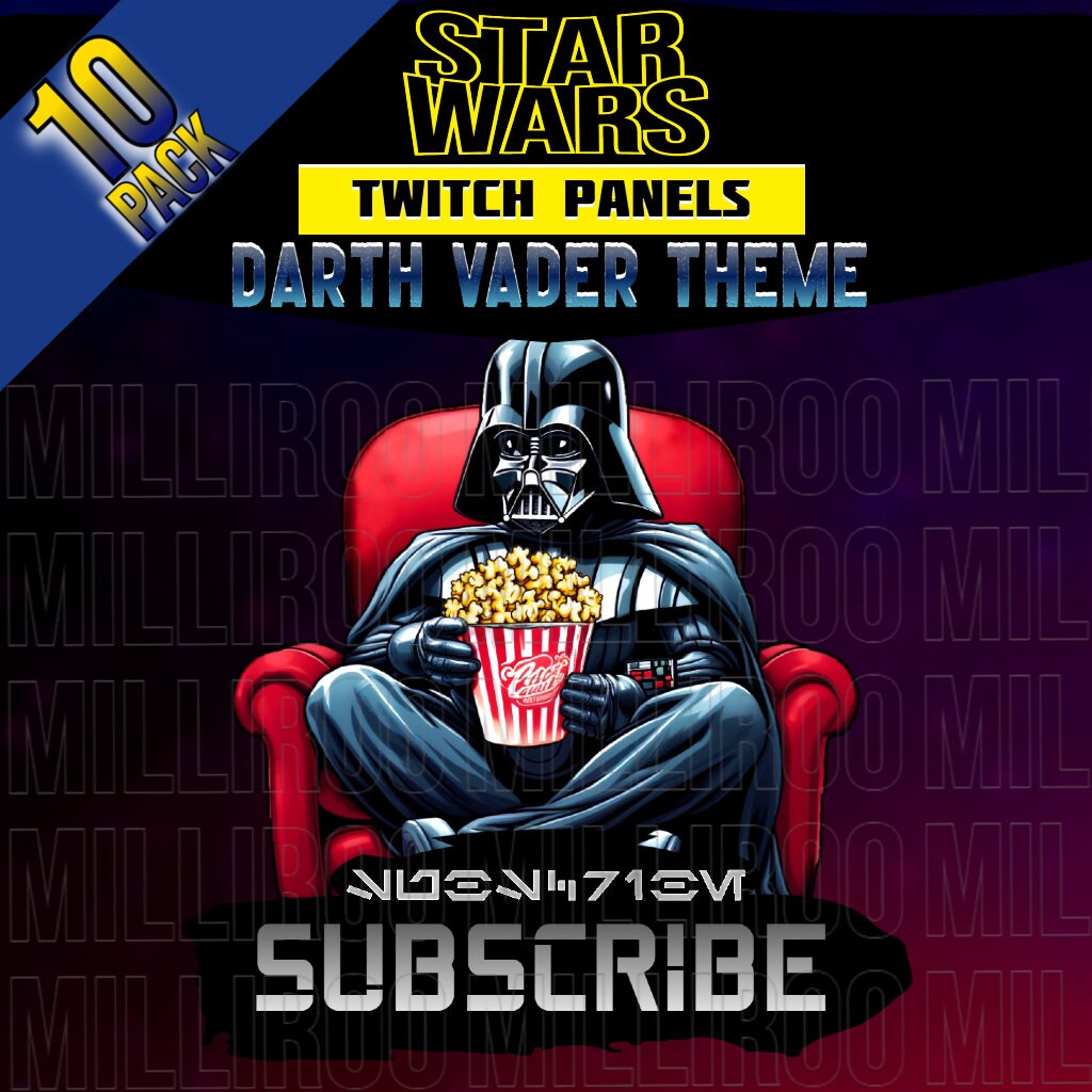 DARTH VADER Star Wars Twitch Panels BASICS Pack - Etsy