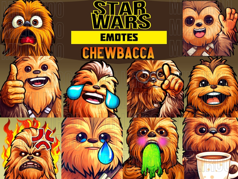 CHEWBACCA Star Wars Emotes - BASICS Pack - Etsy