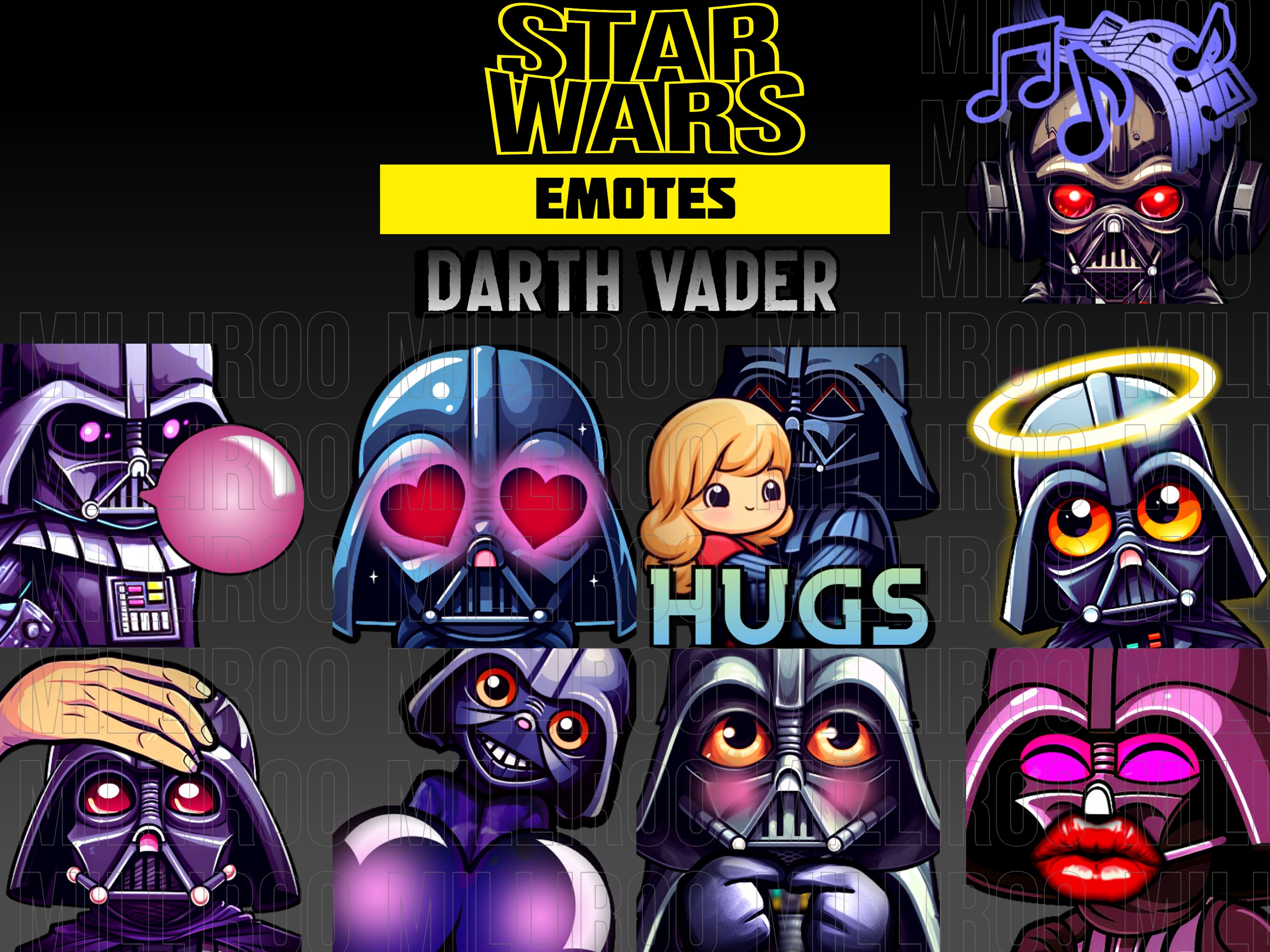 DARTH VADER Star Wars Emotes EXTRAS Pack - Etsy