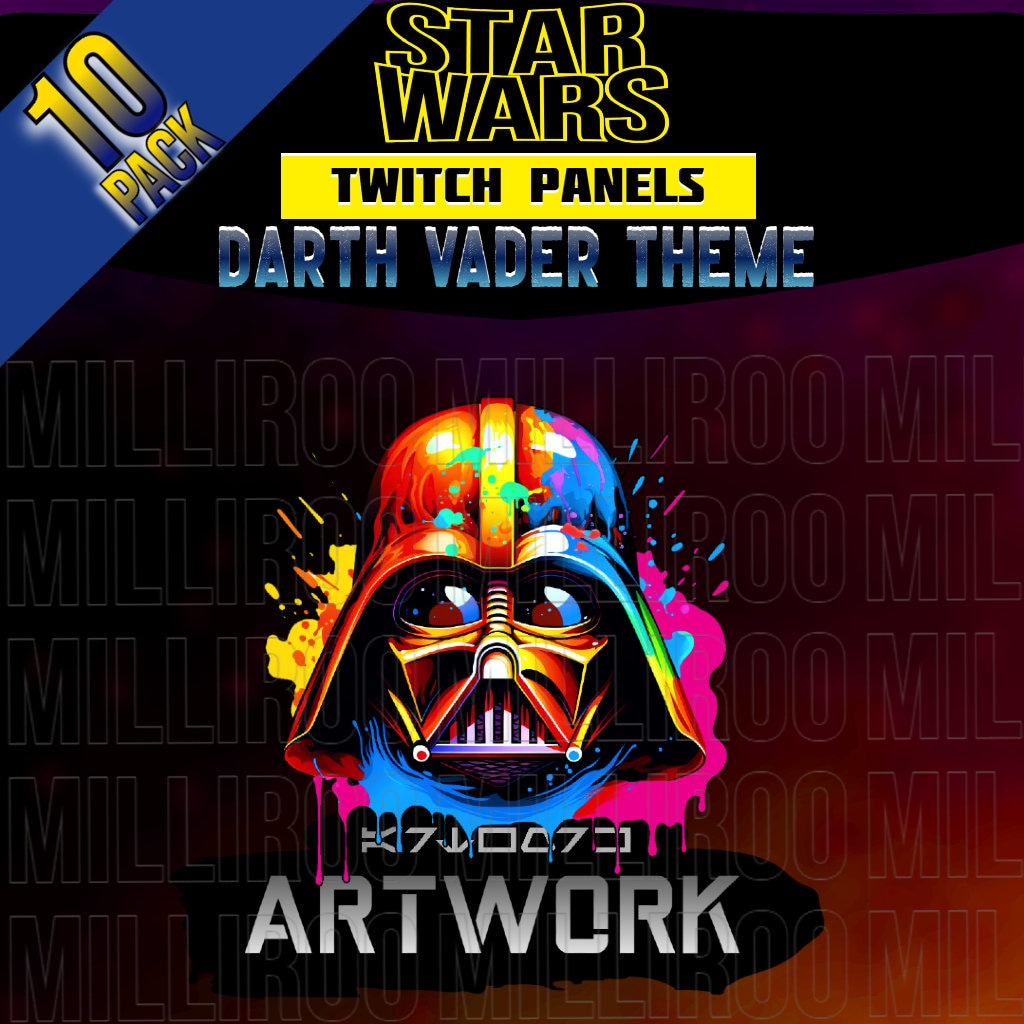 DARTH VADER Star Wars Twitch Panels - EXTRAS Pack - Etsy
