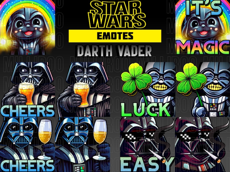 DARTH VADER Star Wars Emotes EXTRAS Pack - Etsy