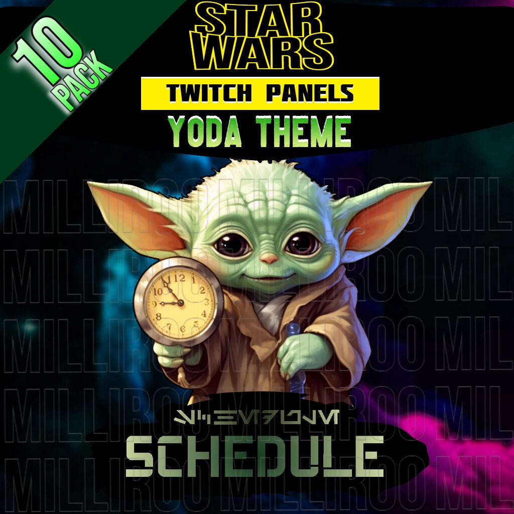 YODA Star Wars Twitch Panels BASICS Pack - Etsy