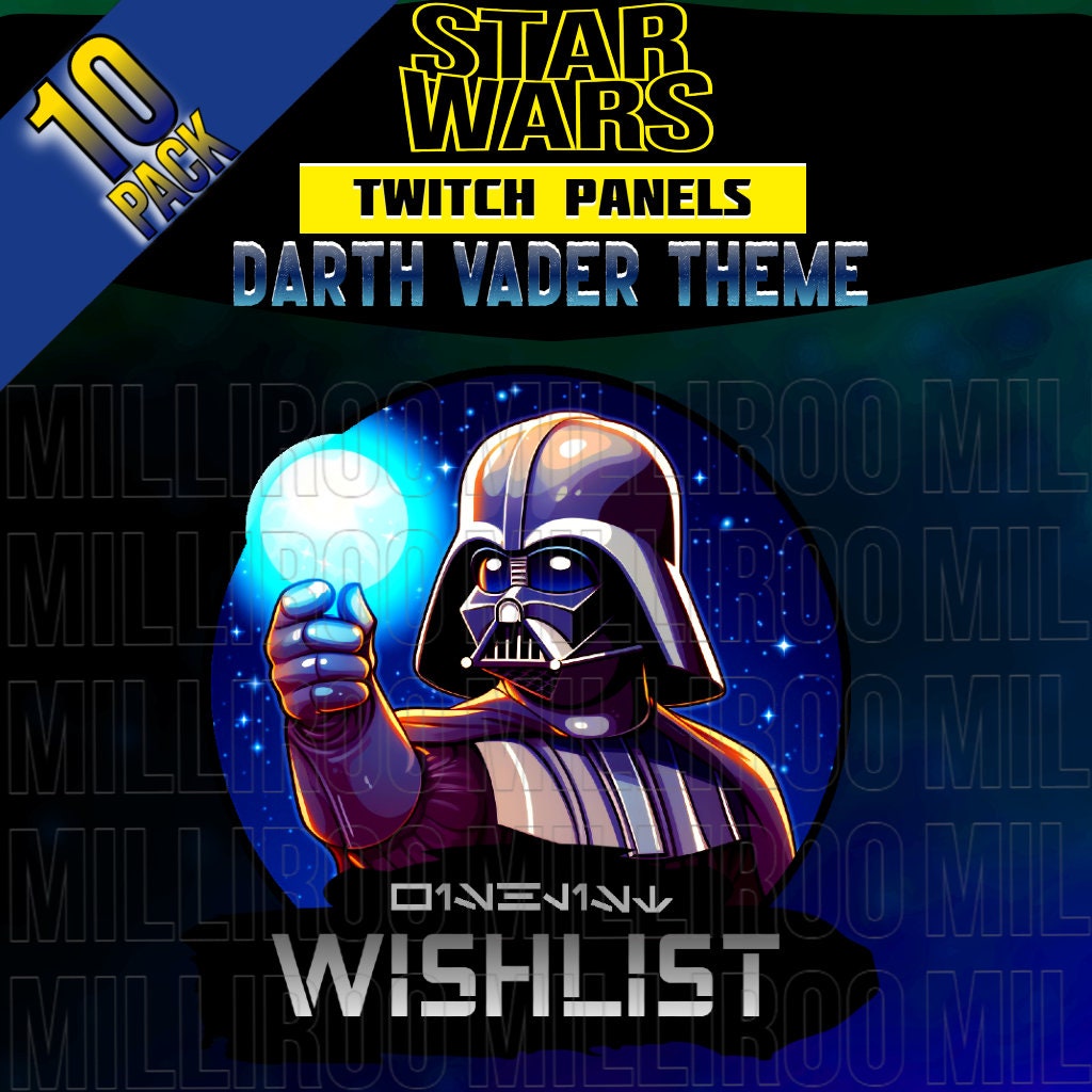 DARTH VADER Star Wars Twitch Panels - EXTRAS Pack - Etsy