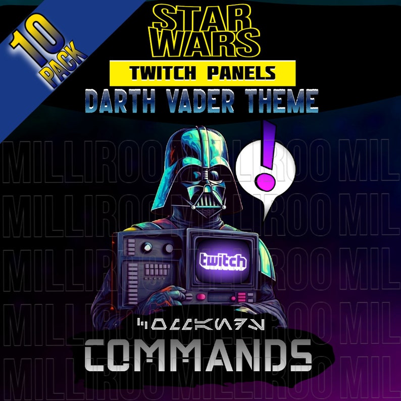 DARTH VADER Star Wars Twitch Panels - BASICS Pack - Etsy