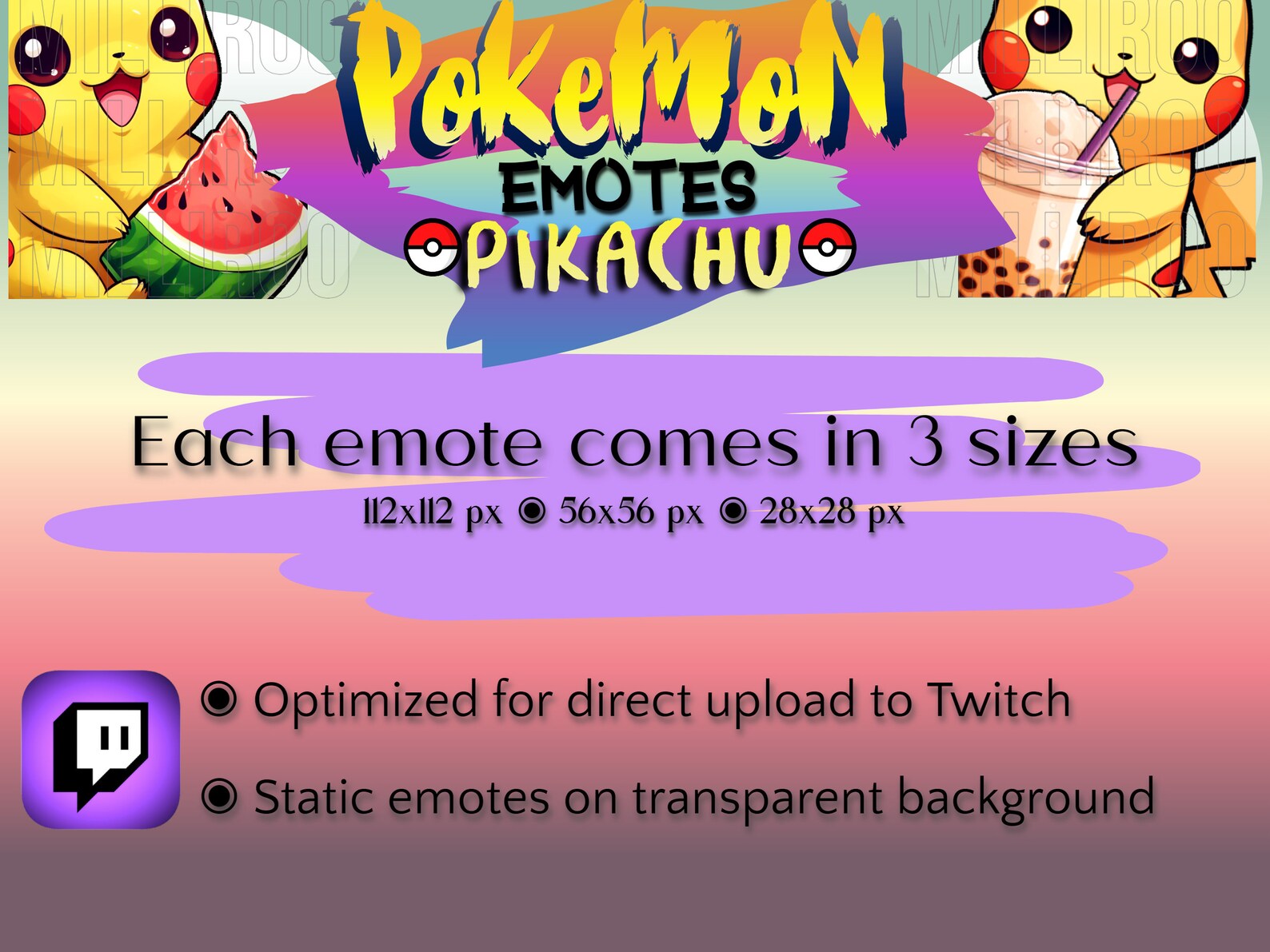 PIKACHU Pokemon Emotes MUNCHIE Pack - Etsy Australia