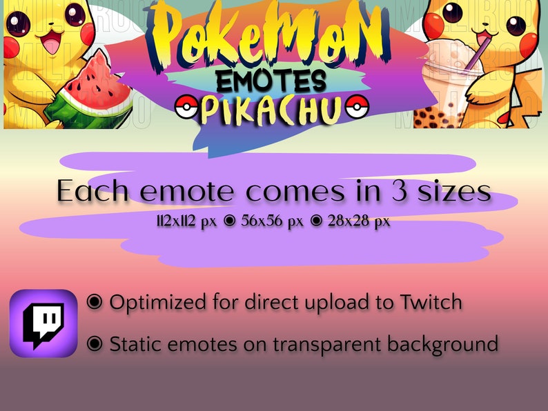 PIKACHU Pokemon Emotes - MUNCHIE Pack - Etsy Australia