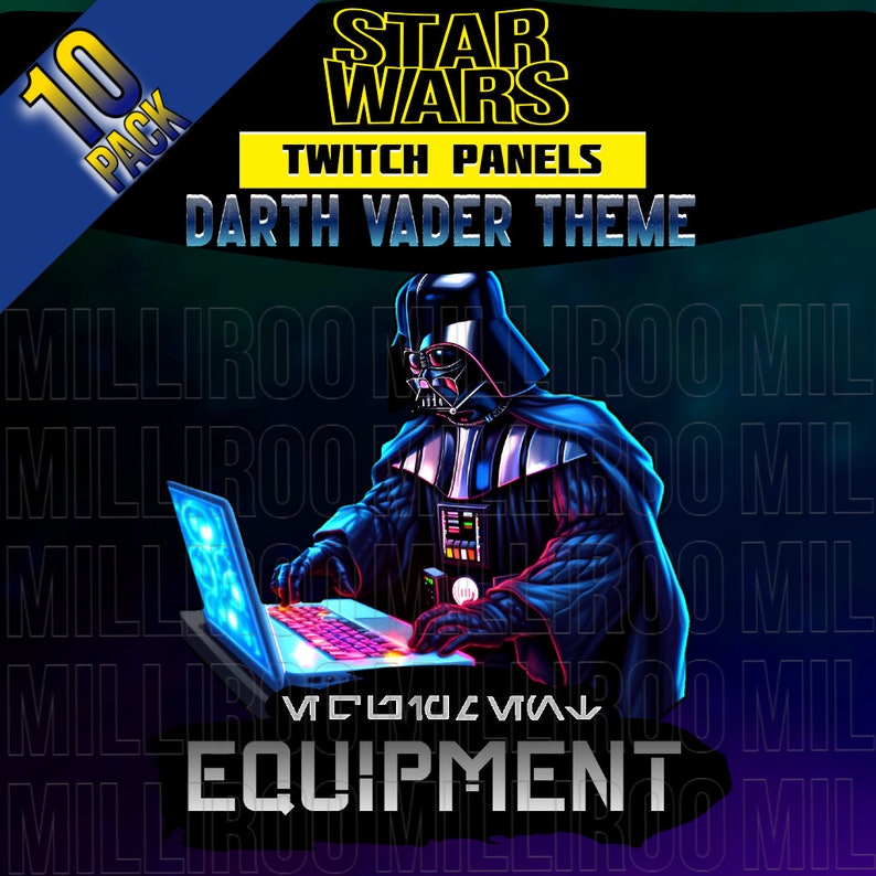 DARTH VADER Star Wars Twitch Panels - BASICS Pack - Etsy