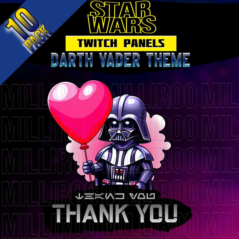 DARTH VADER Star Wars Twitch Panels - EXTRAS Pack - Etsy