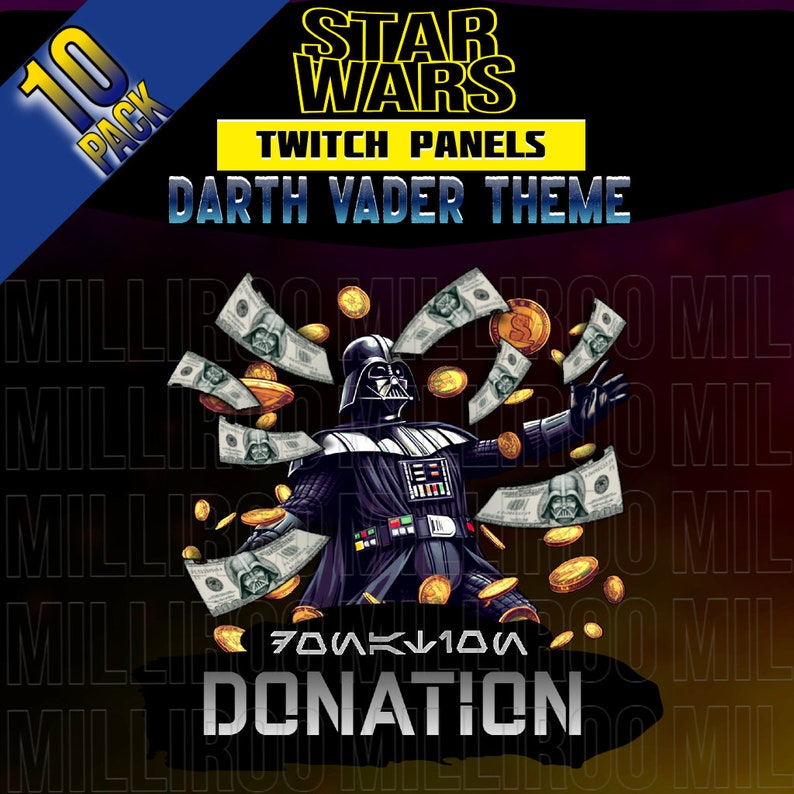 DARTH VADER Star Wars Twitch Panels - BASICS Pack - Etsy