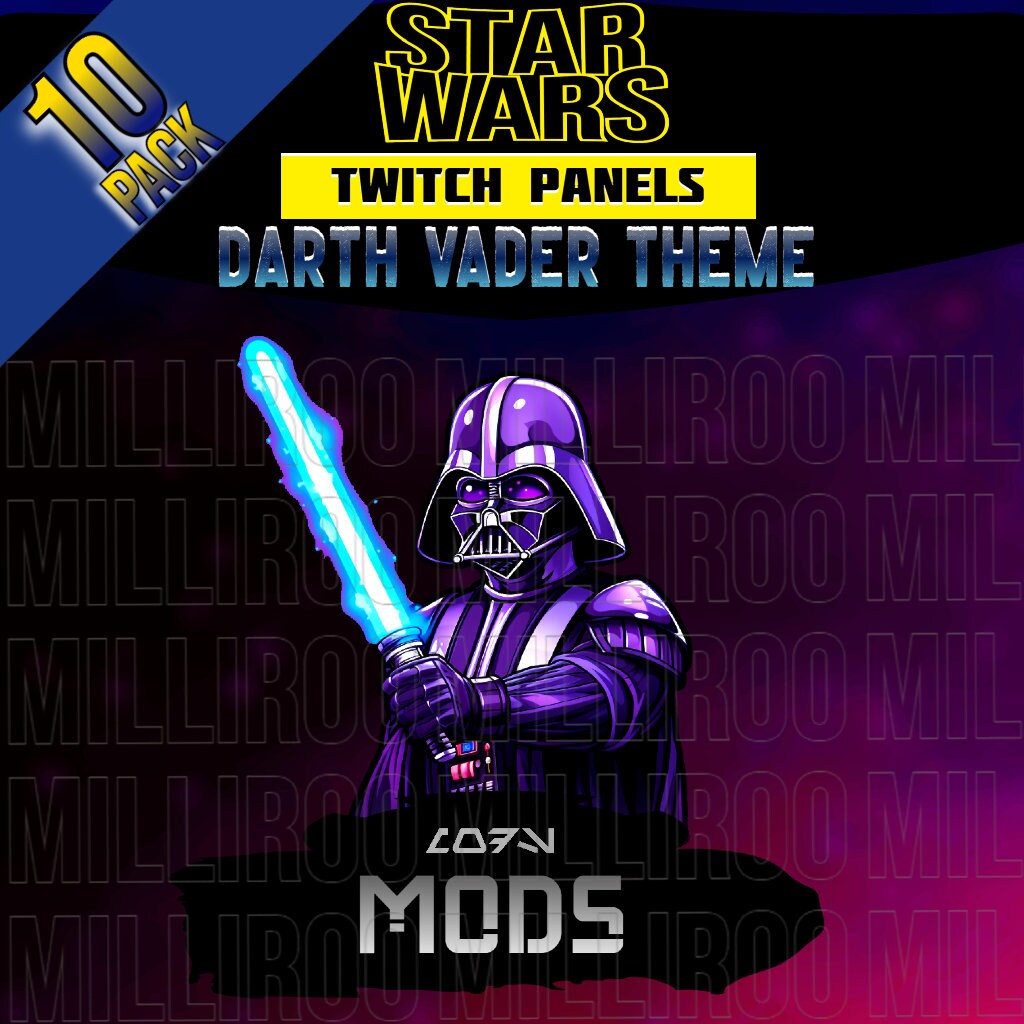 DARTH VADER Star Wars Twitch Panels - EXTRAS Pack - Etsy