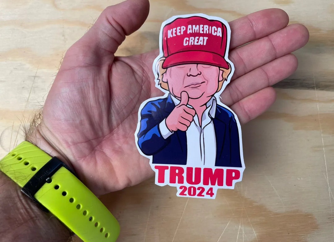 Donlad Trump Middle Finger Sticker Decal President Car Bumper Sticker ...