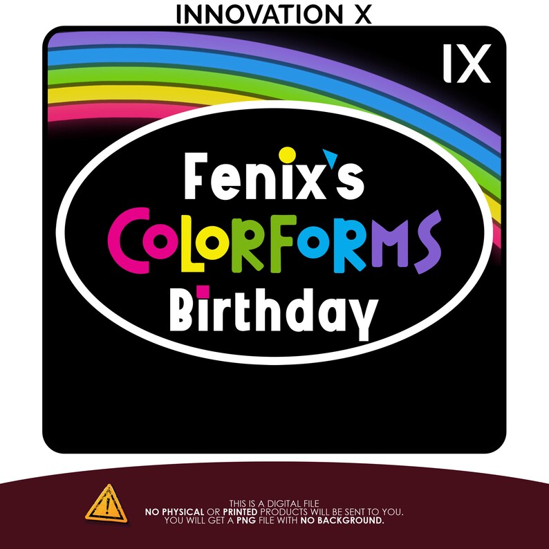 Birthday Logo Charlie's Colorforms City personalized Digital File Only ...