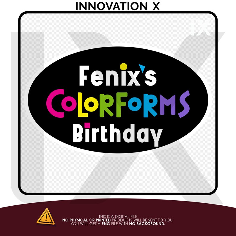 Birthday Logo Charlie's Colorforms City personalized Digital File Only ...