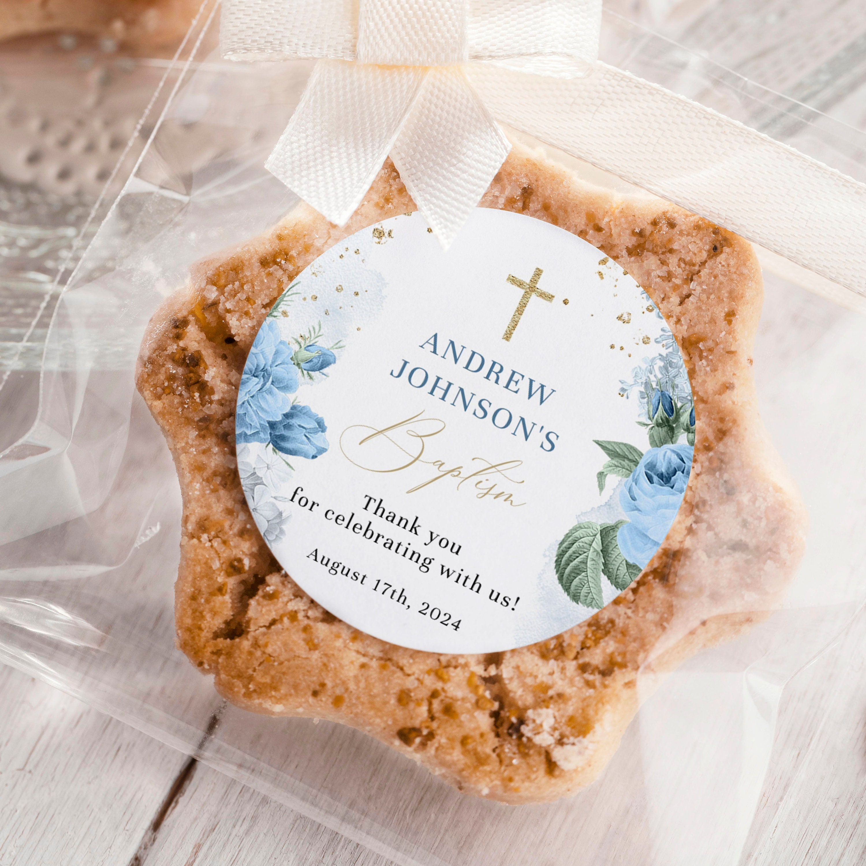 Baptism Thank You Tags Template, Baptism Favor Tags, Baptism Stickers ...