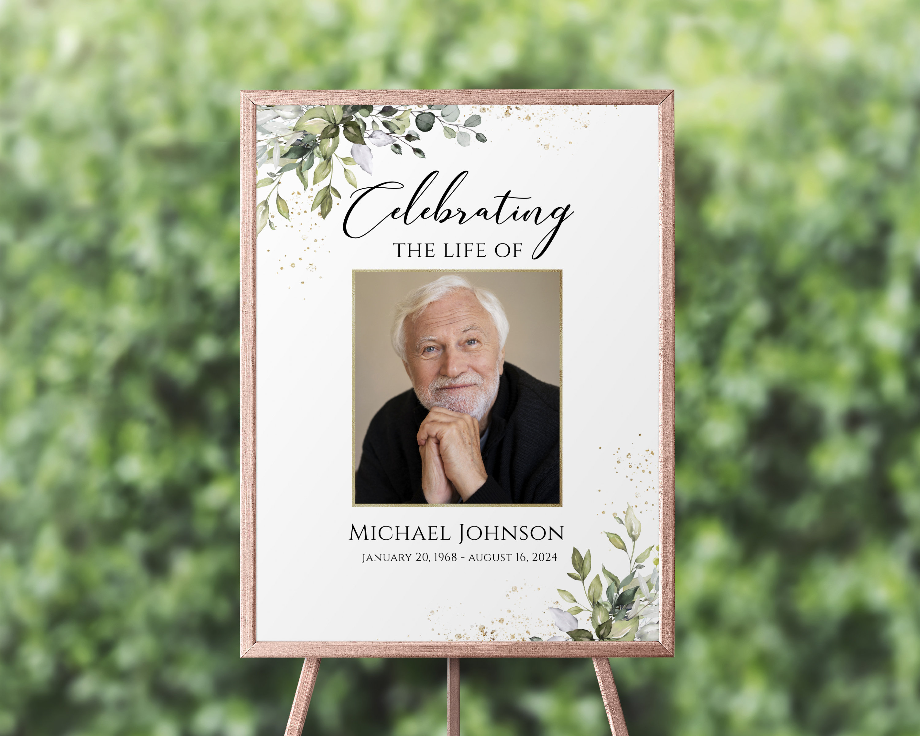 Funeral Memorial Sign, Celebrating of Life Decorations, Funeral Welcome ...