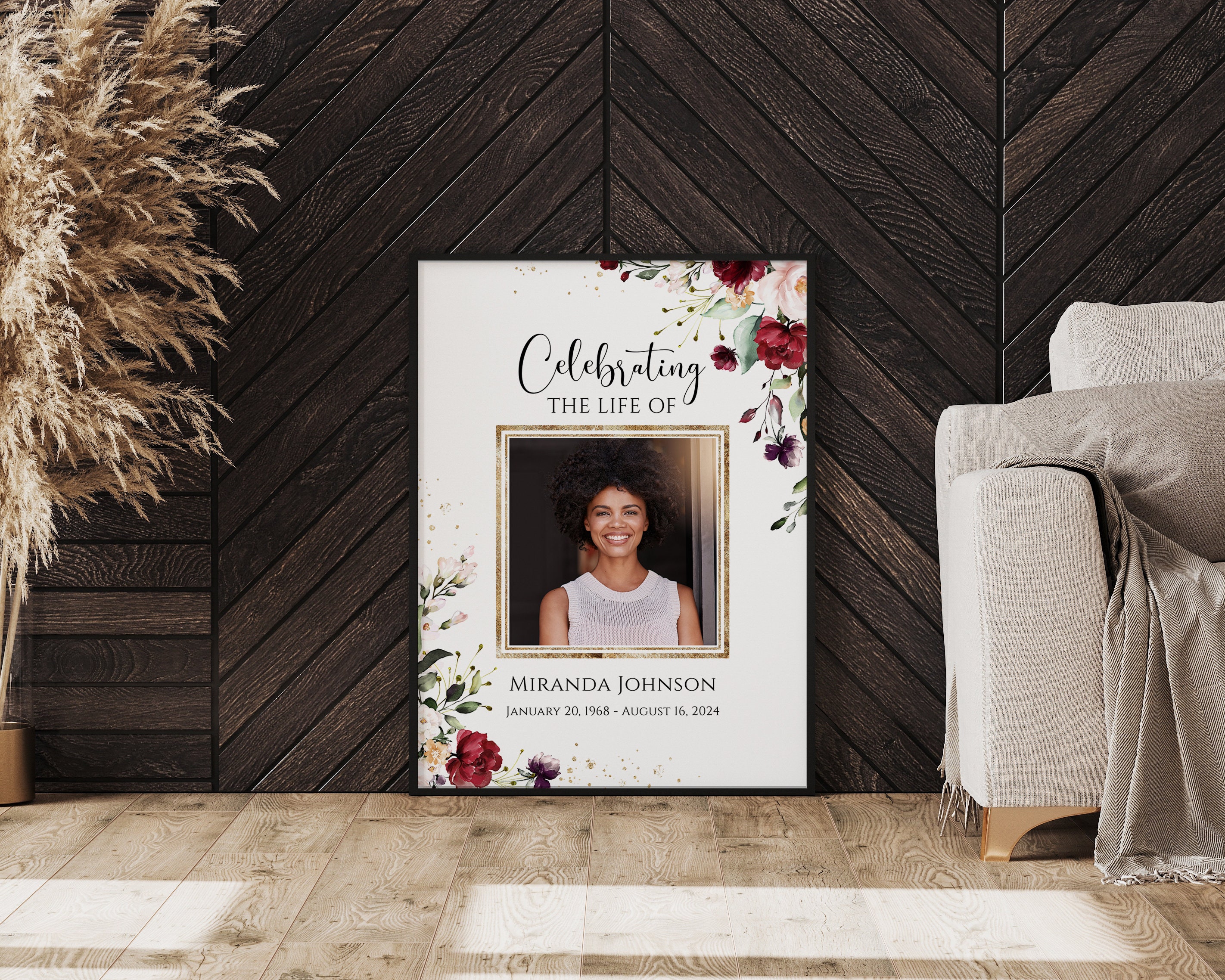 Funeral Welcome Sign Template, Funeral Memorial Sign, Celebrating of ...