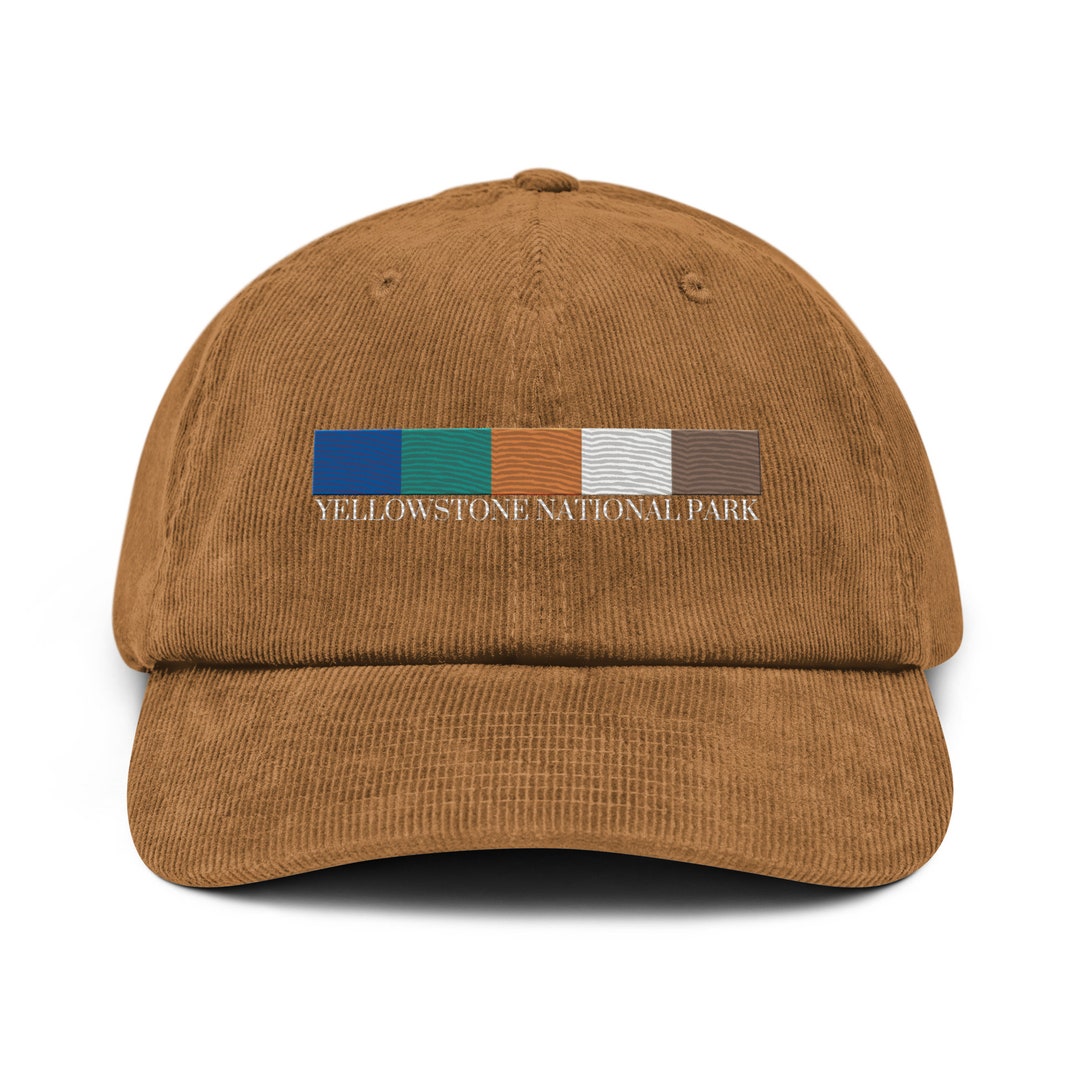Yellowstone National Park Color Palette Embroidered Corduroy Hat in ...