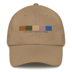 Saguaro National Park Color Palette Embroidered Hat in Multiple Colors ...