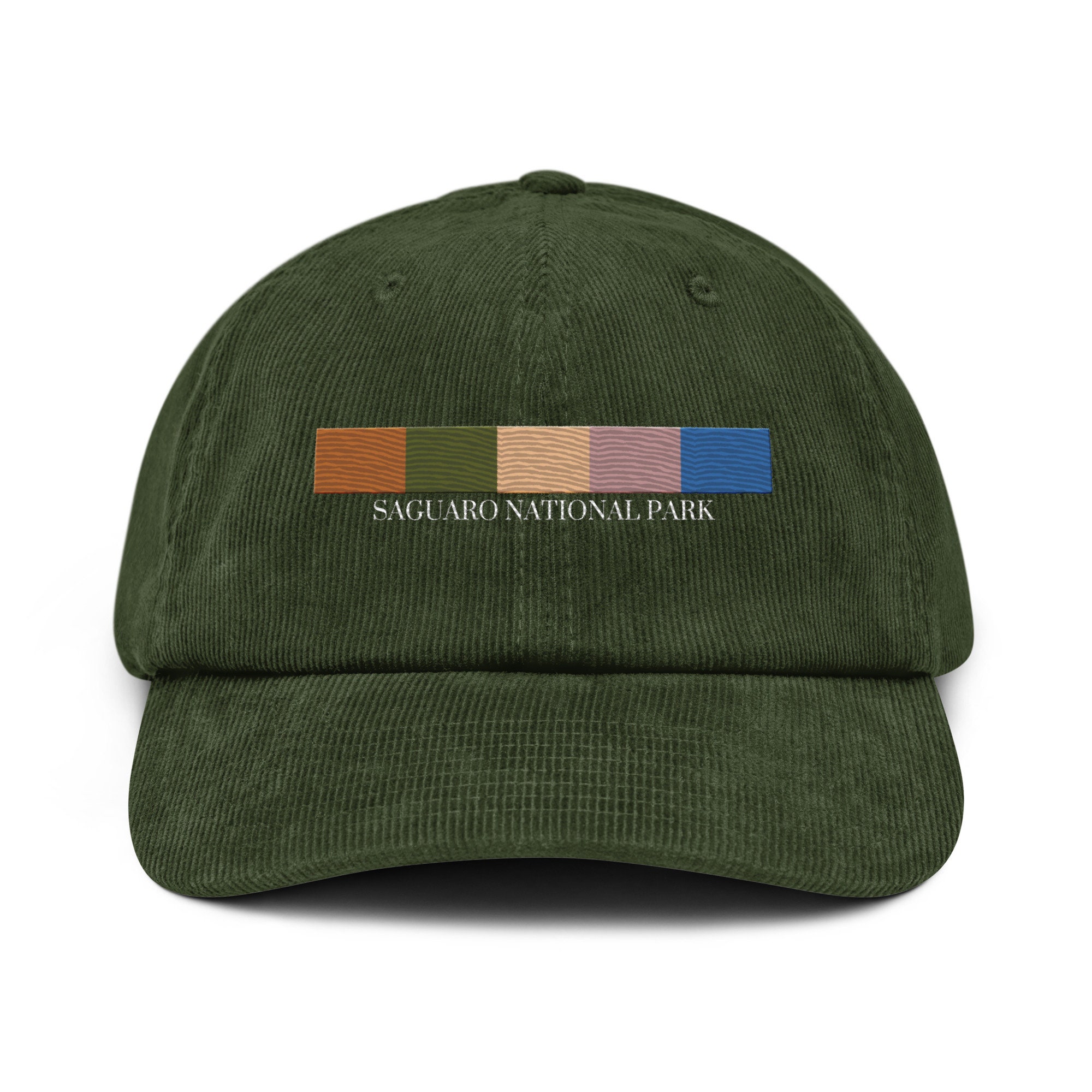 Saguaro National Park Color Palette Embroidered Corduroy Hat in ...