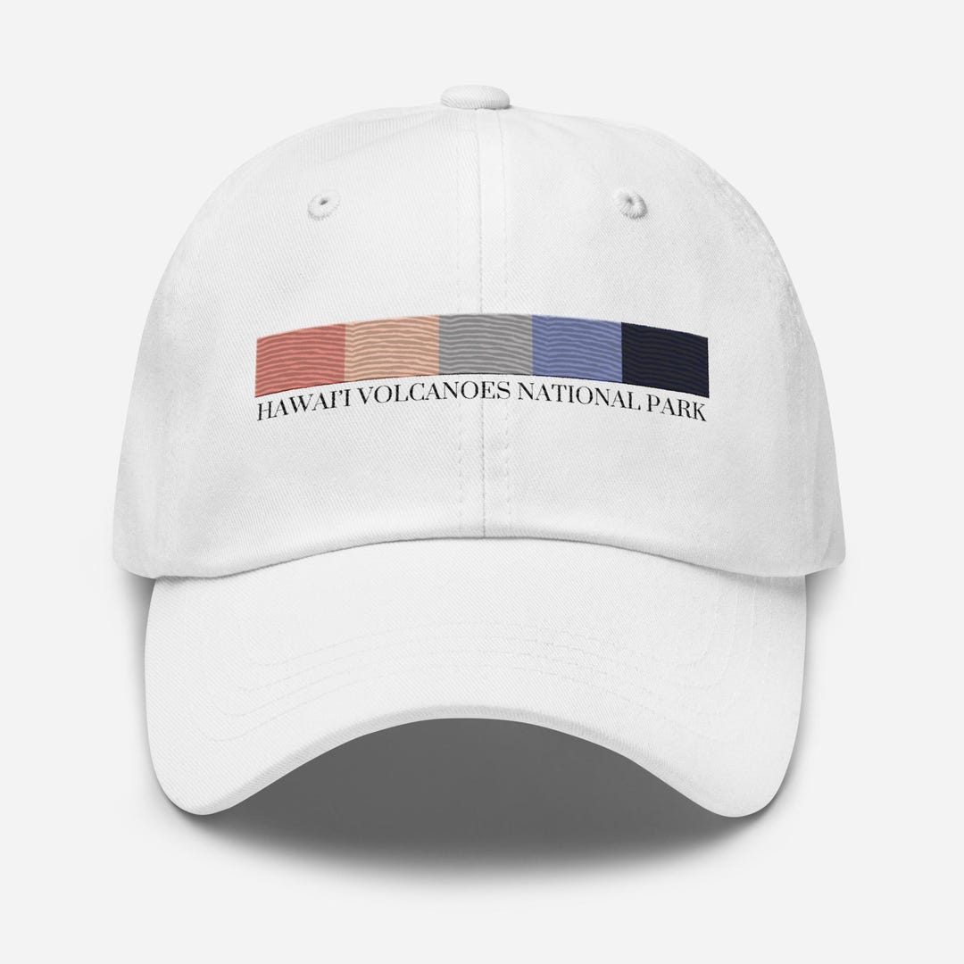 Hawai’i Volcanoes National Park Color Palette Embroidered Hat in ...