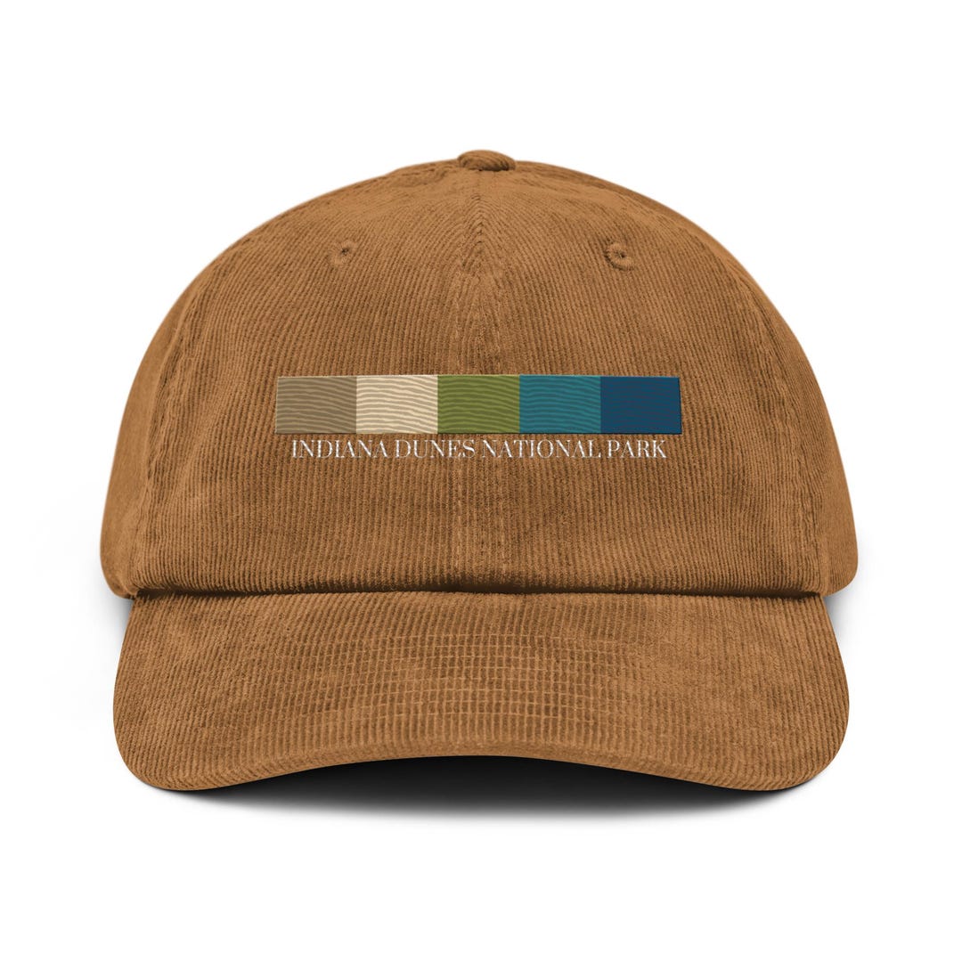 Indiana Dunes National Park Color Palette Embroidered Corduroy Hat in ...