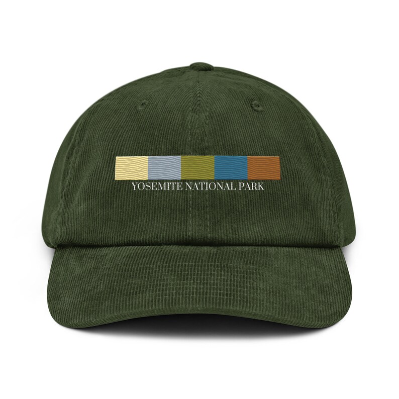Yosemite National Park Color Palette Embroidered Corduroy Hat in ...