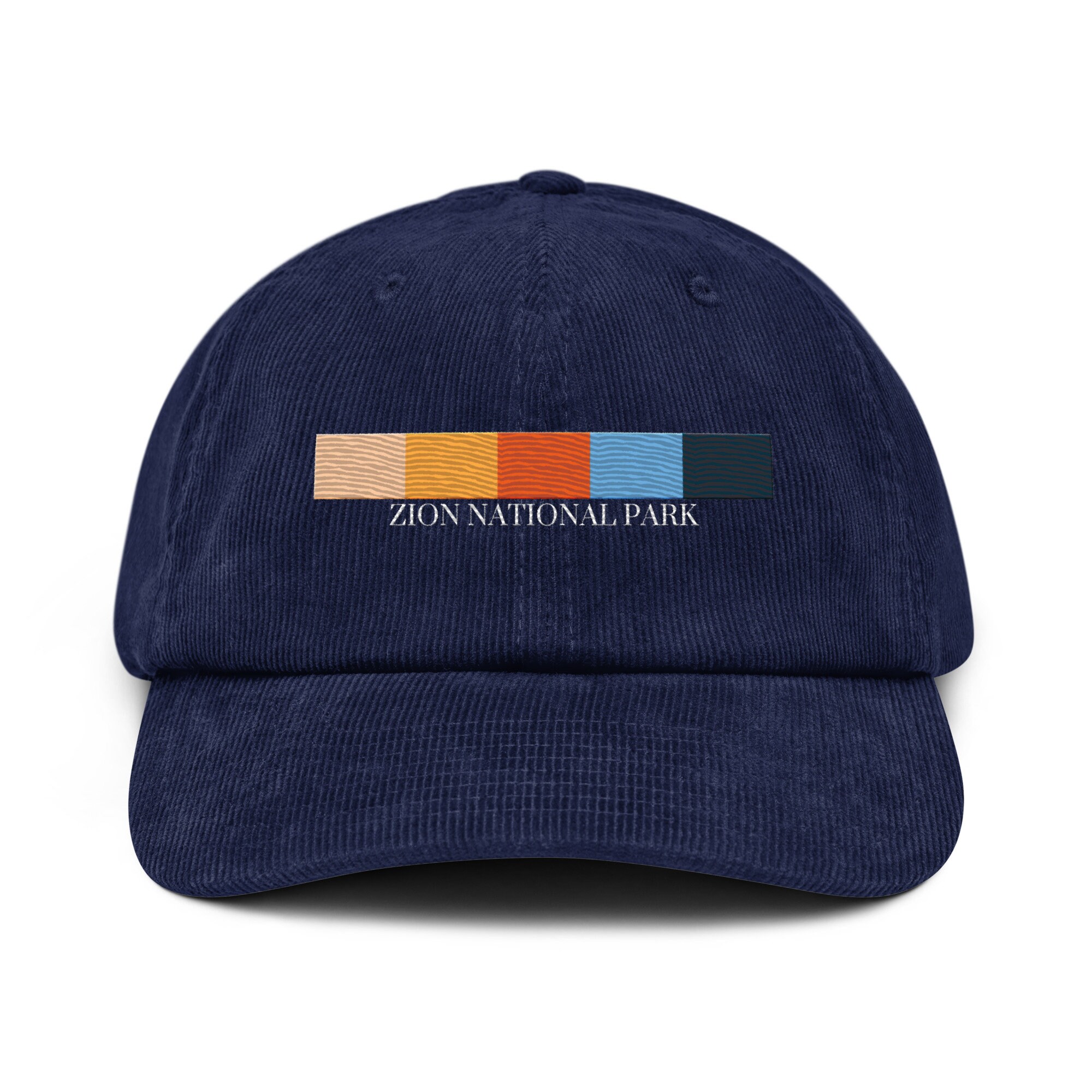 Zion National Park Color Palette Embroidered Corduroy Hat in Multiple ...