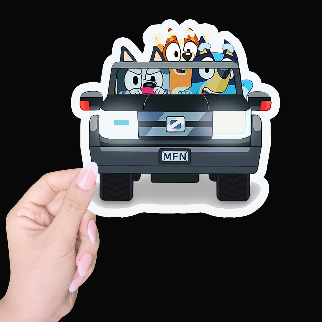 Blueys Muffin Electric Car Sticker Sticker Bluey Vinyl - Etsy
