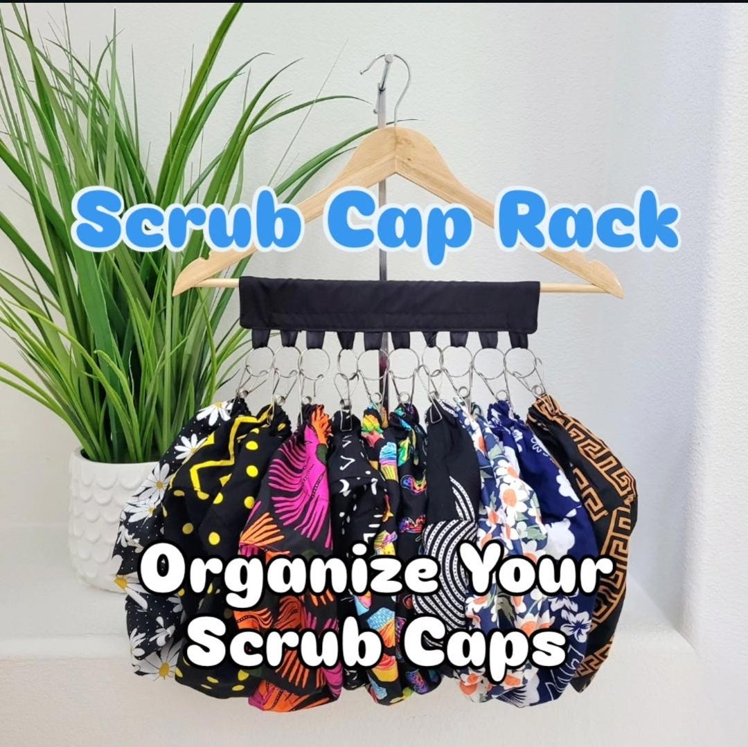 Scrub Cap Rack: Closet Organizer Holds 10 Caps - Etsy