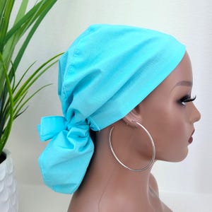 Protect Hair W/satin Lined Ponytail Scrub Cap, Buttons/size Options ...