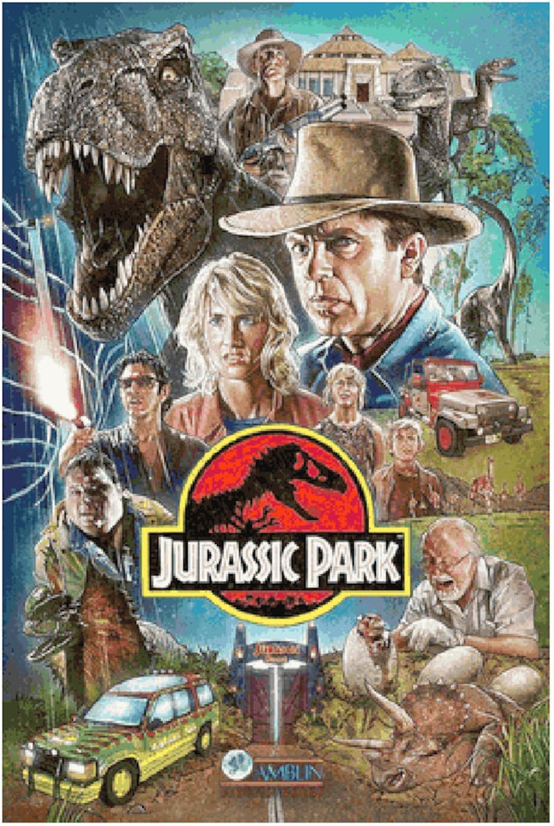 Jurassic Park Cross Stitch Pattern PDF - Etsy
