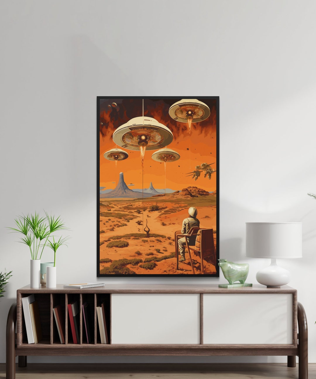 The Sighting: Retro-futuristic UFO Collage Art | Vintage Sci-fi ...