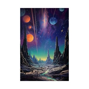 Galactic Echoes: Vintage Sci-fi Collage Art | Retro-futuristic & Cosmic ...