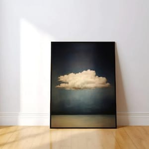 Framed Vintage Moody Clouds: Minimalist Art, Wall Print, Wall Art ...