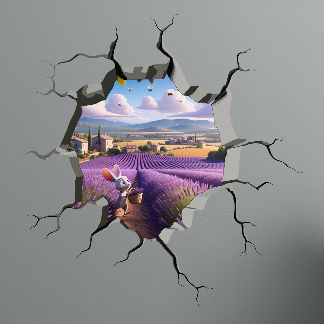 Cute Mouse in France Mouse Hole Decal Kids' Room Decor - Etsy