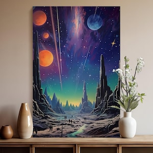 Galactic Echoes: Vintage Sci-fi Collage Art | Retro-futuristic & Cosmic ...
