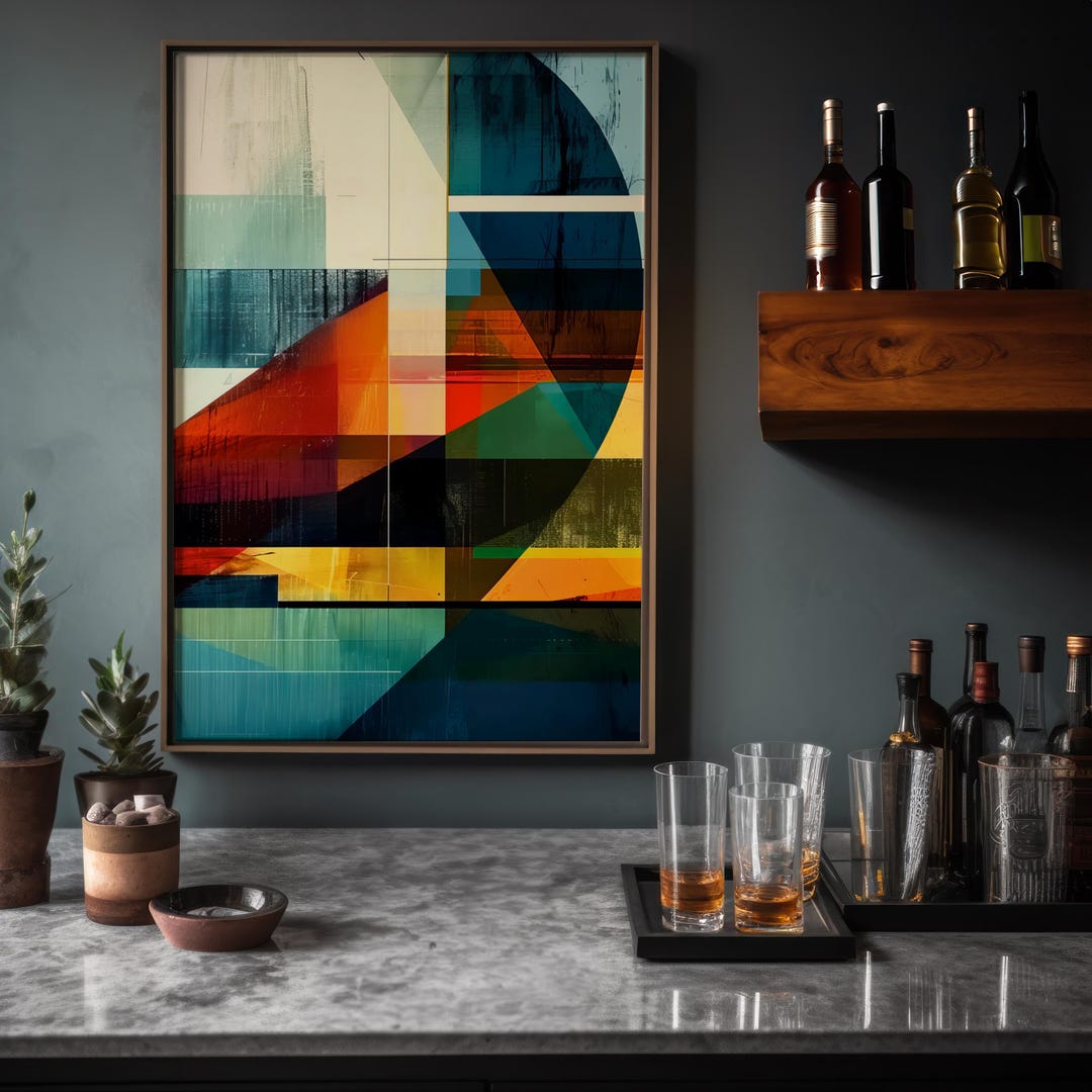 Dynamic Dimensions Wall Art, Minimalist Modern Farmhouse Canvas Print ...