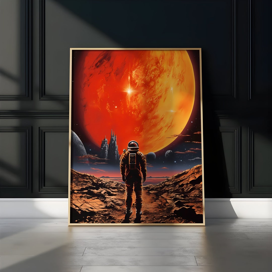 Distant Red: A Vintage Retro Futuristic Journey to Mars in - Etsy
