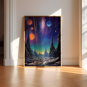 Galactic Echoes: Vintage Sci-fi Collage Art | Retro-futuristic & Cosmic ...