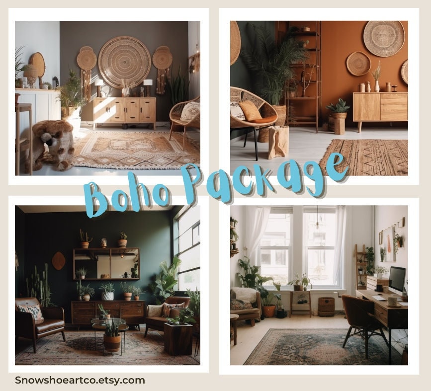 Zoom Virtual Backgrounds Boho Office/professional Home Zoom/streaming ...