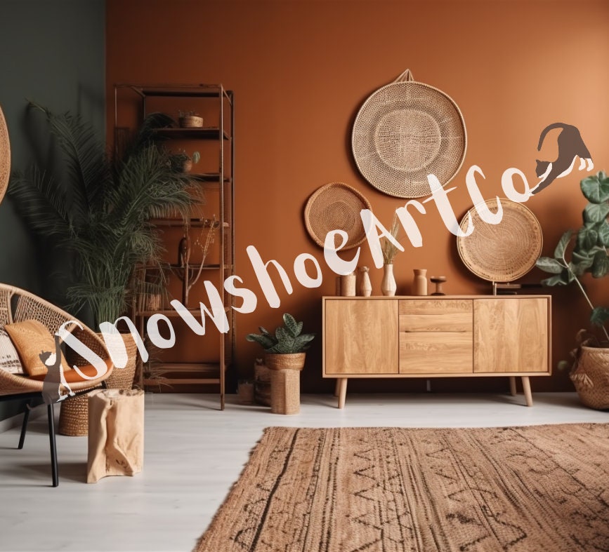 Zoom Virtual Backgrounds Boho Office/professional Home Zoom/streaming ...