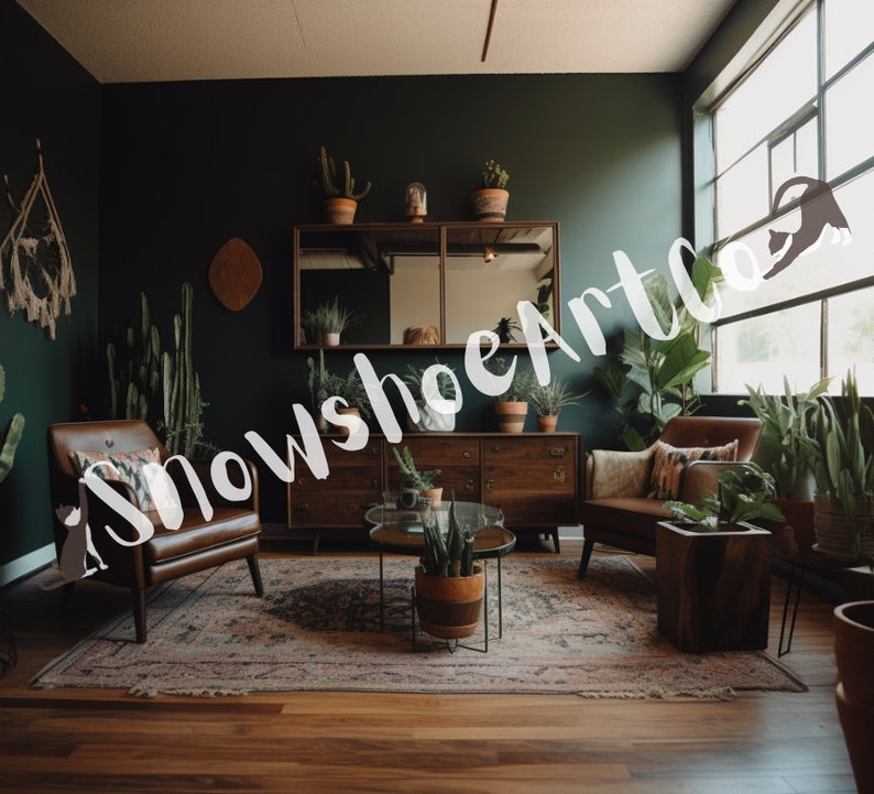 Zoom Virtual Backgrounds Boho Office/professional Home Zoom/streaming ...