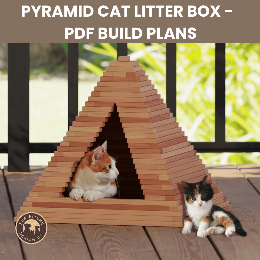Cat Litter Box Build Plans, DIY Litter Box Plans, Cat Furniture Plans ...