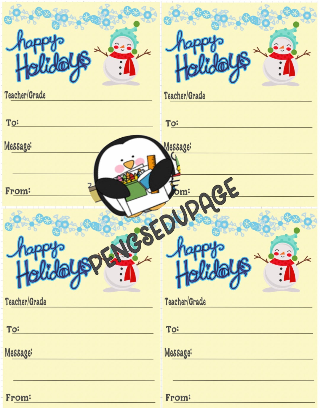 DIGITAL DOWNLOAD Holiday Grams/ Christmas Grams/candy Grams/ Thankful ...