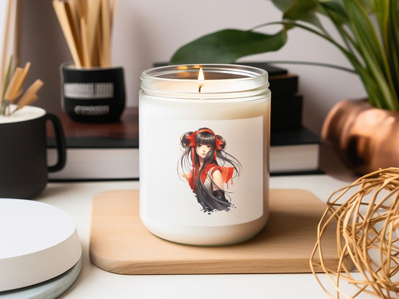 9 Oz Scented Candle Unique Cyber Geisha in Red Dress Candle 9oz ...